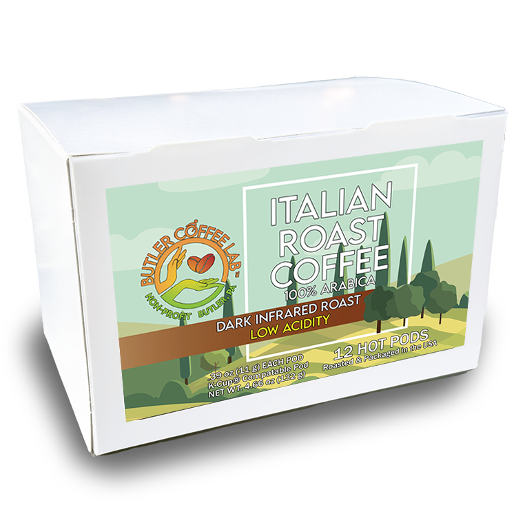 Italian Roast Coffee - 12 Pod Box – Butler Coffee Lab